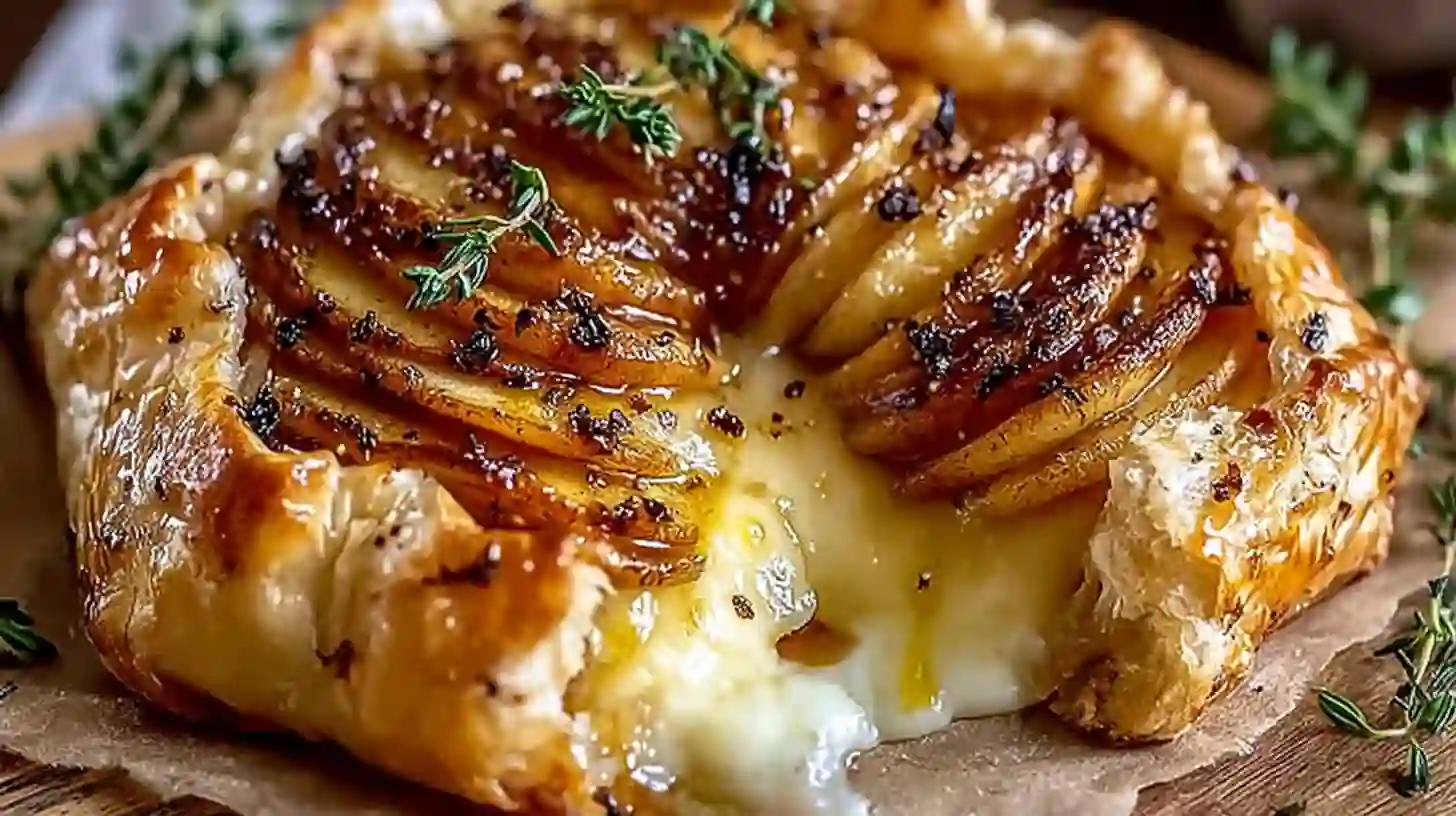 Golden Baked Brie with Caramelized Apples and Thyme easy