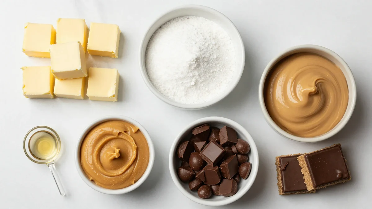 6 Ingredients easy No-Bake Chocolate Peanut Butter Bars